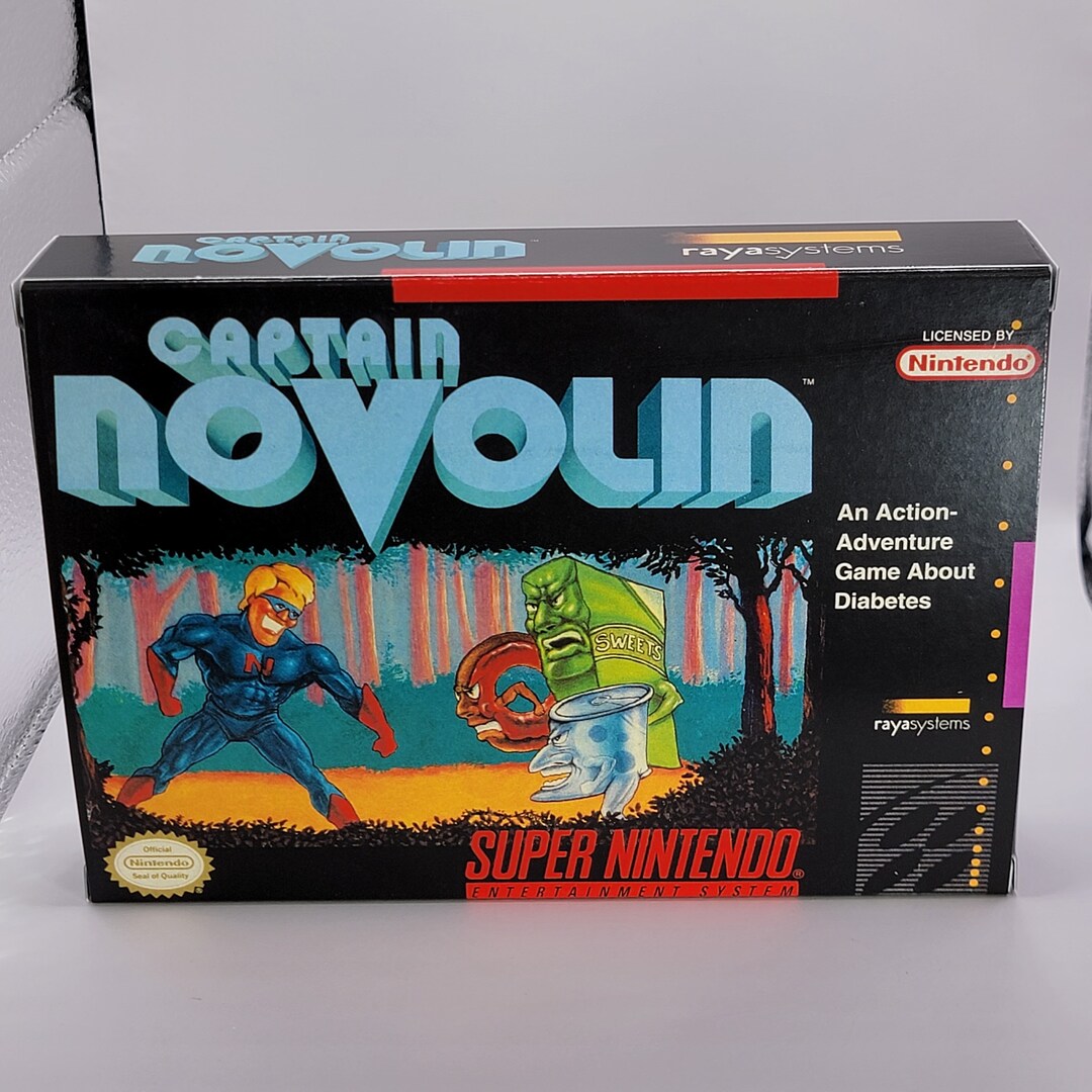 Captain Novolin | NTSC | Super Nintendo | SNES | En | Reproduction Box ...