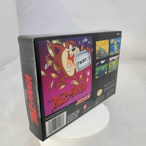 Taz-mania NTSC Super Nintendo SNES En Reproduction Box and Inner Tray ...
