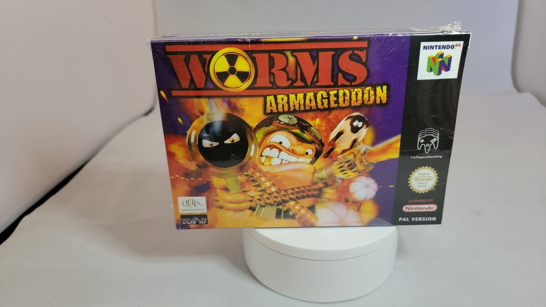 Worms Armageddon | PAL | Nintendo 64 | N64 | En | Reproduction Box and ...