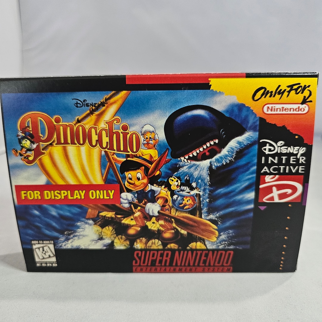 Pinocchio | NTSC | Super Nintendo | SNES | En | Reproduction Box and ...