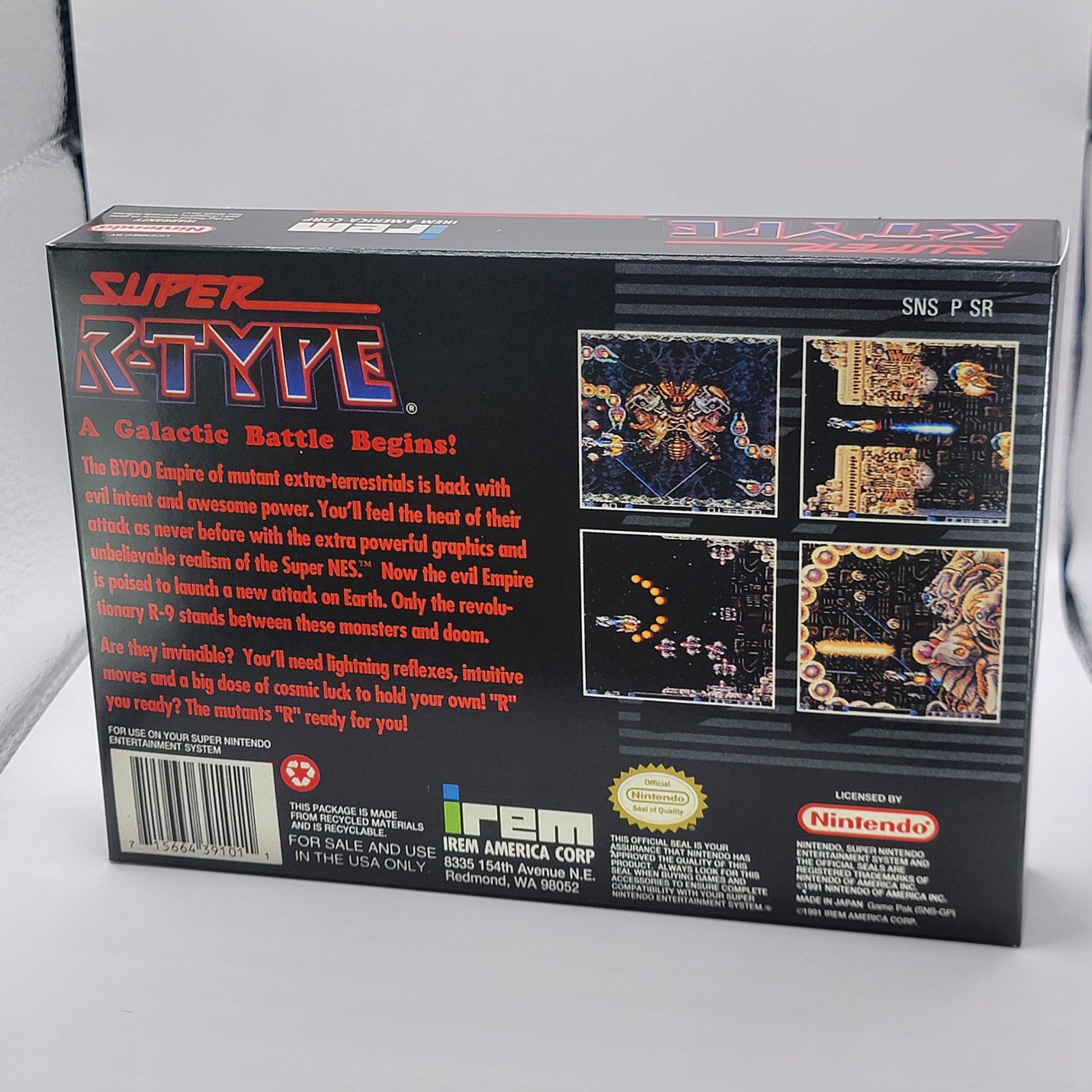 Super R-type | NTSC | Super Nintendo | SNES | En | Reproduction Box and ...