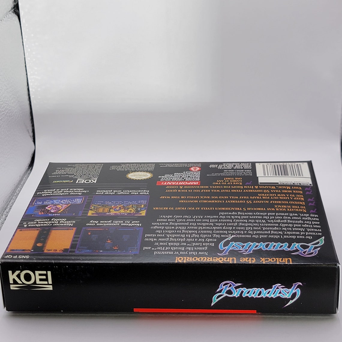 Brandish | NTSC | Super Nintendo | SNES | En | Reproduction Box and ...