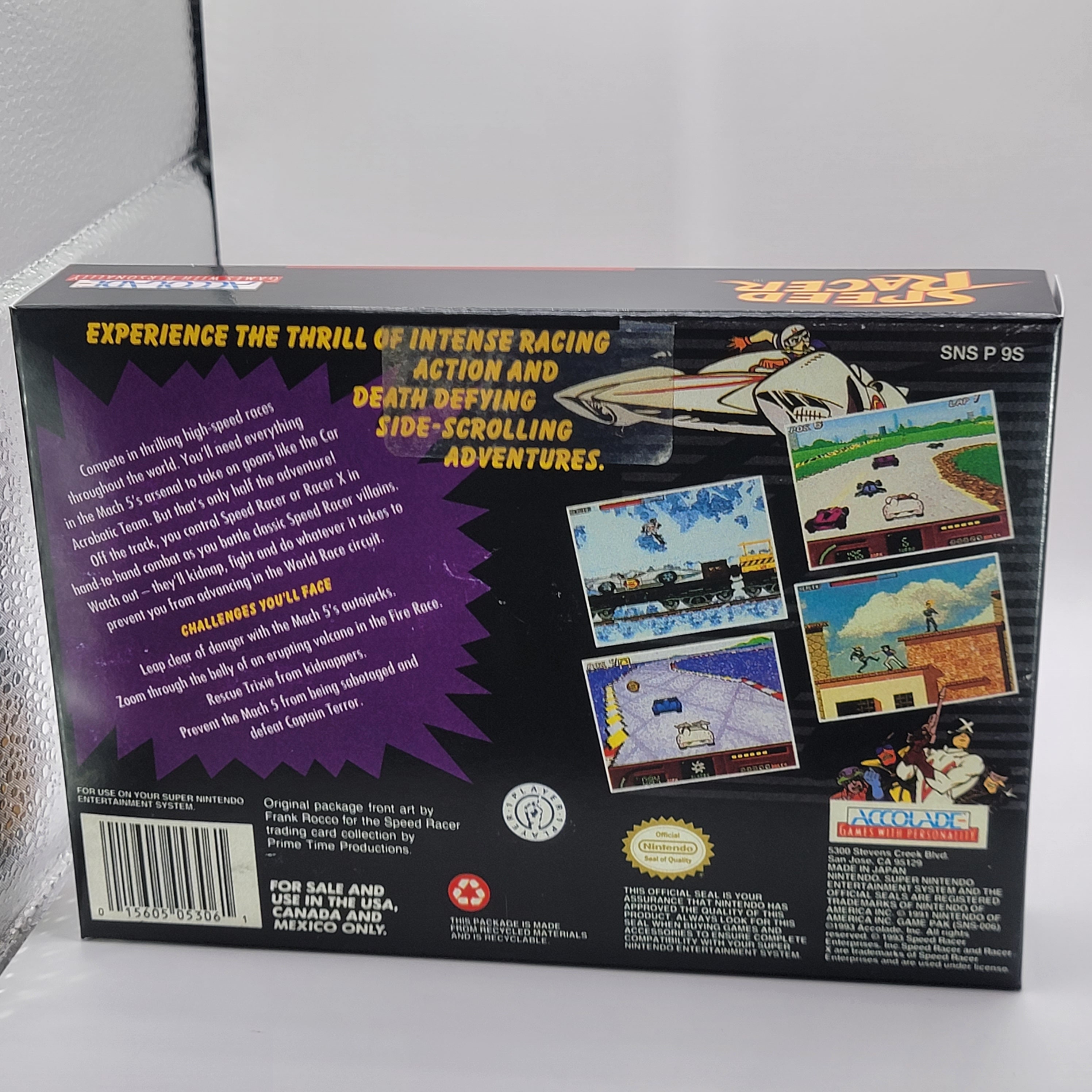 Speed Racer | NTSC | Super Nintendo | SNES | En | Reproduction Box and ...