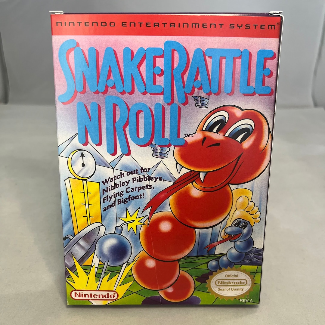 Snake Rattle N Roll | NTSC | Nintendo | NES | En | Reproduction Box - Etsy