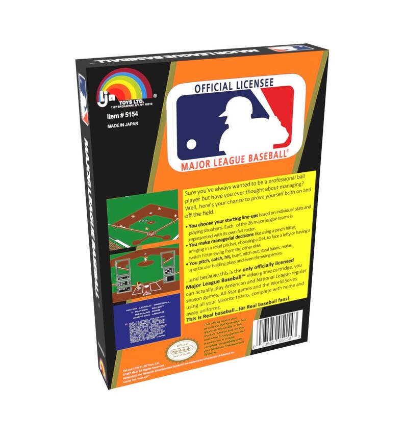 Major League Baseball | NTSC | Nintendo | NES | En | Reproduction Box ...