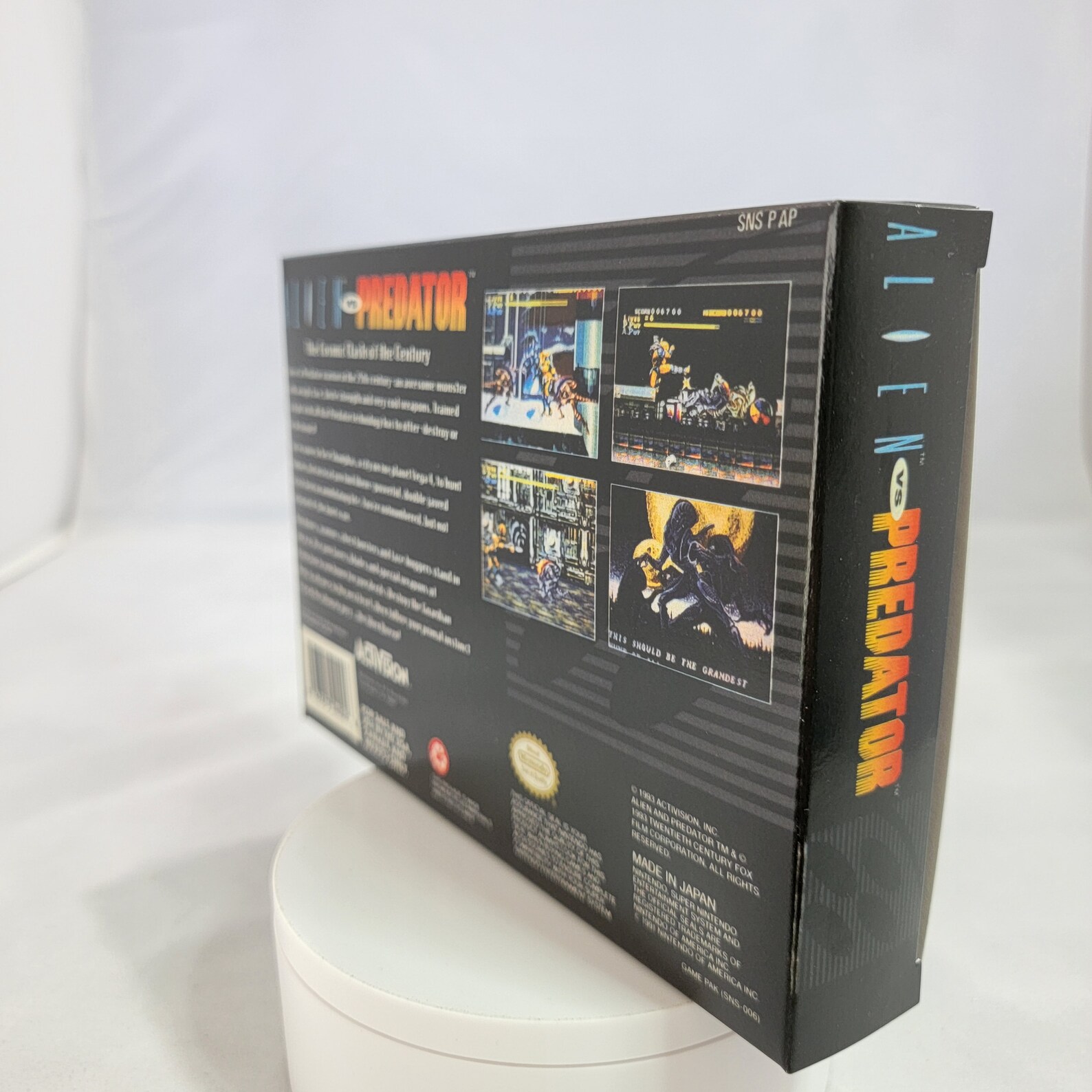 Alien Vs Predator NTSC Super Nintendo SNES En Reproduction Box and ...