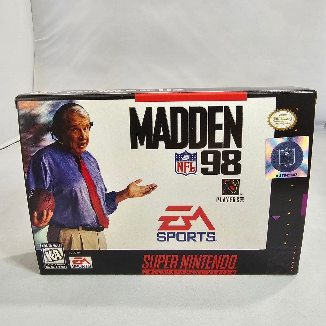 Madden 98 | NTSC | Super Nintendo | SNES | En | Reproduction Box and ...