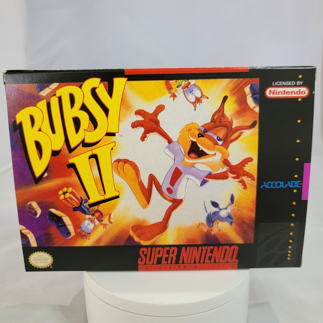 Bubsy 2 | NTSC | Super Nintendo | SNES | En | Reproduction Box and Inner Tray - Etsy