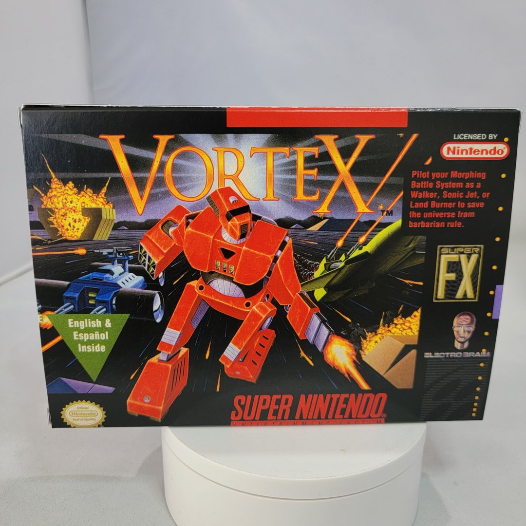 Vortex | NTSC | Super Nintendo | SNES | En | Reproduction Box and Inner Tray - Etsy