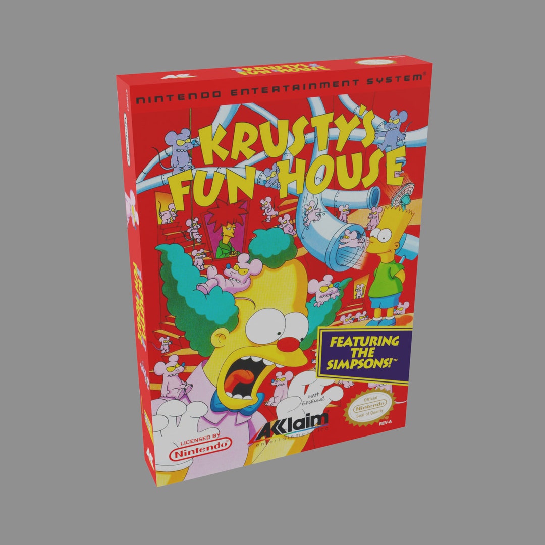 Krusty's Fun House NTSC Nintendo NES En Reproduction Box - Etsy
