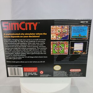 Sim City | NTSC | Super Nintendo | SNES | En | Reproduction Box and ...