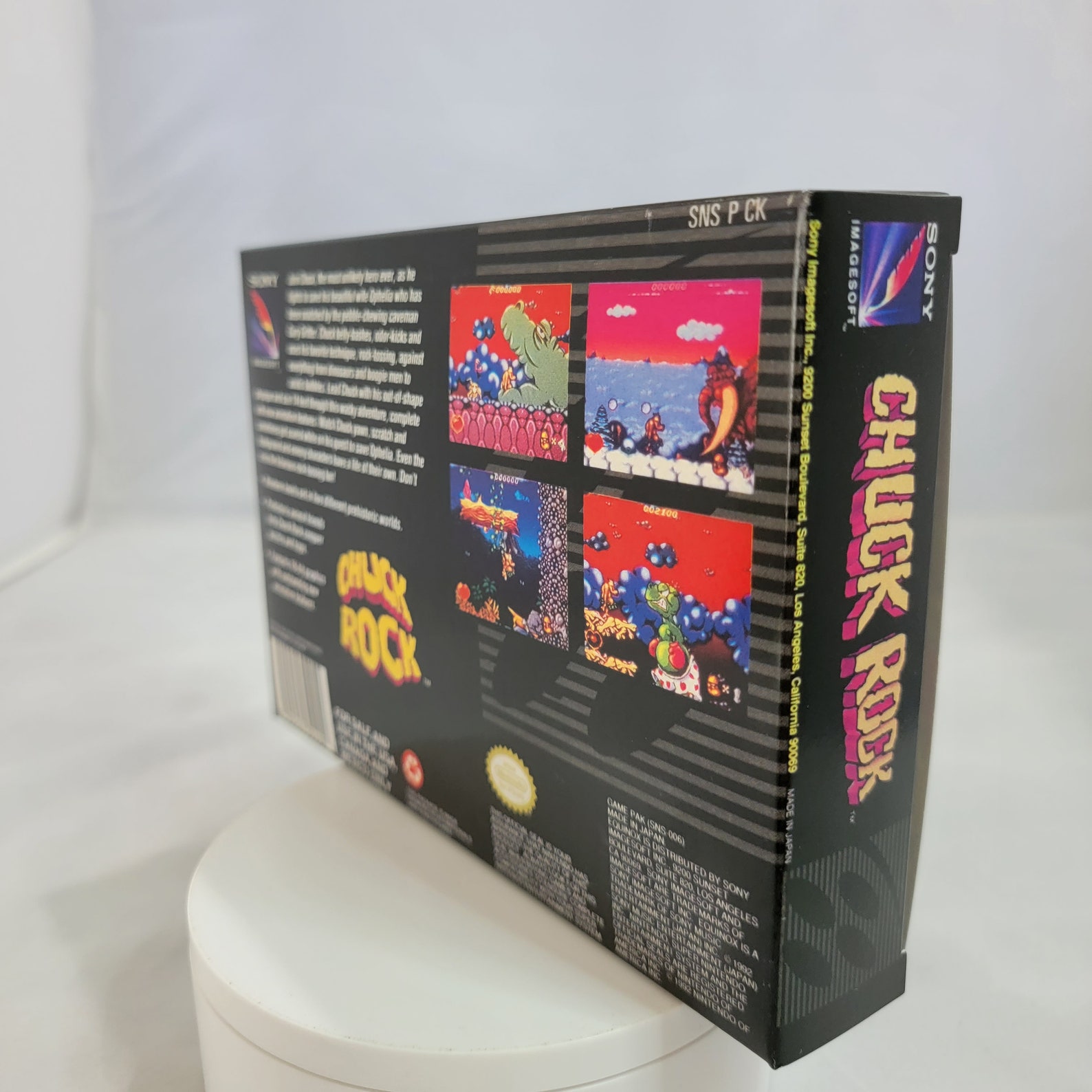 Chuck Rock | NTSC | Super Nintendo | SNES | En | Reproduction Box and ...