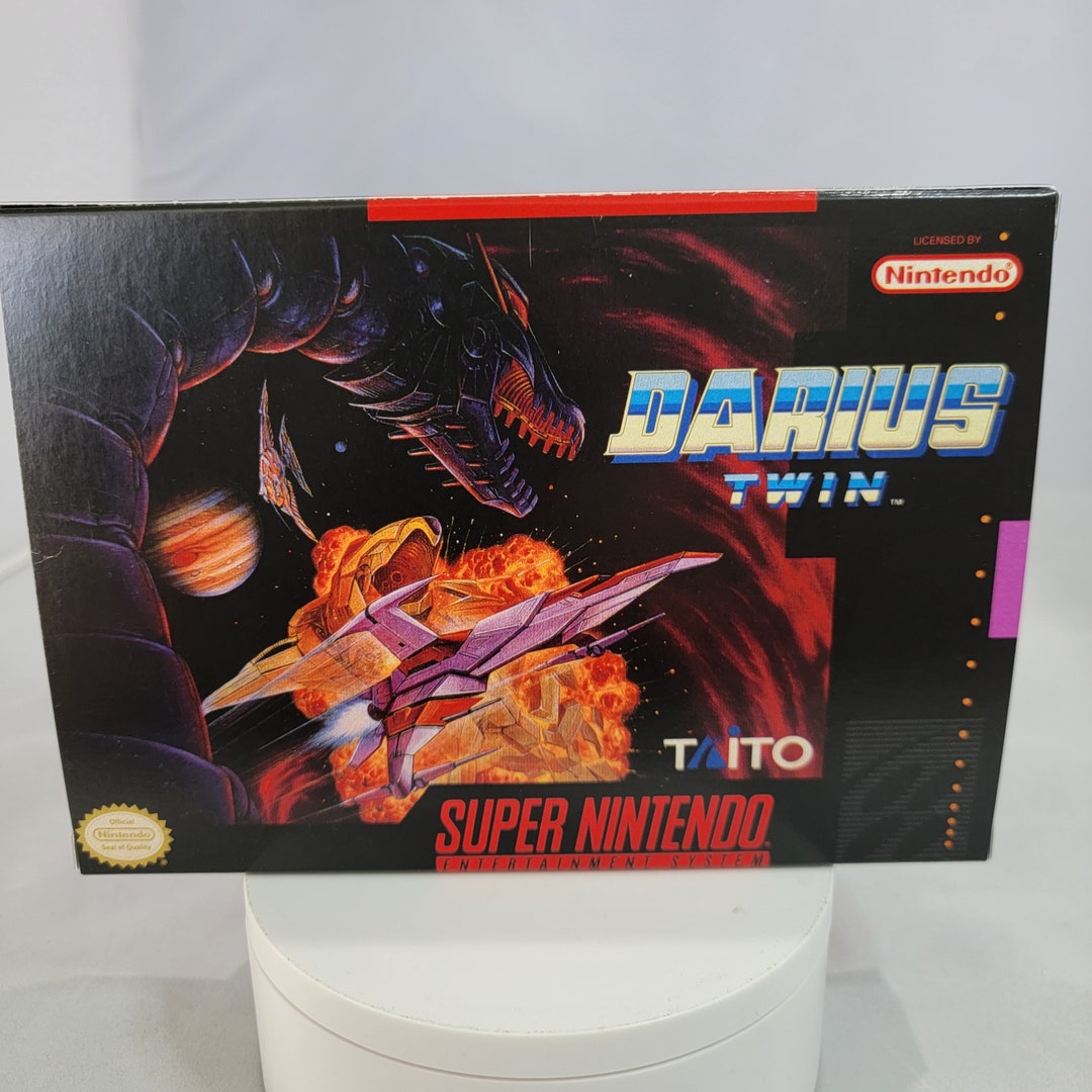 Darius Twin | NTSC | Super Nintendo | SNES | En | Reproduction Box and ...