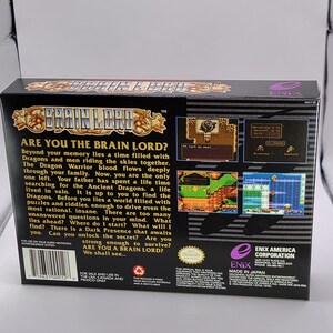 Brain Lord | NTSC | Super Nintendo | SNES | En | Reproduction Box and ...