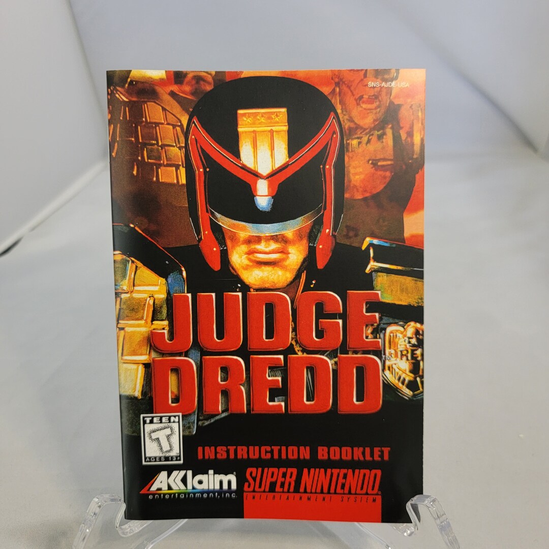 Judge Dredd | NTSC | Super Nintendo | SNES | En | User Instruction ...