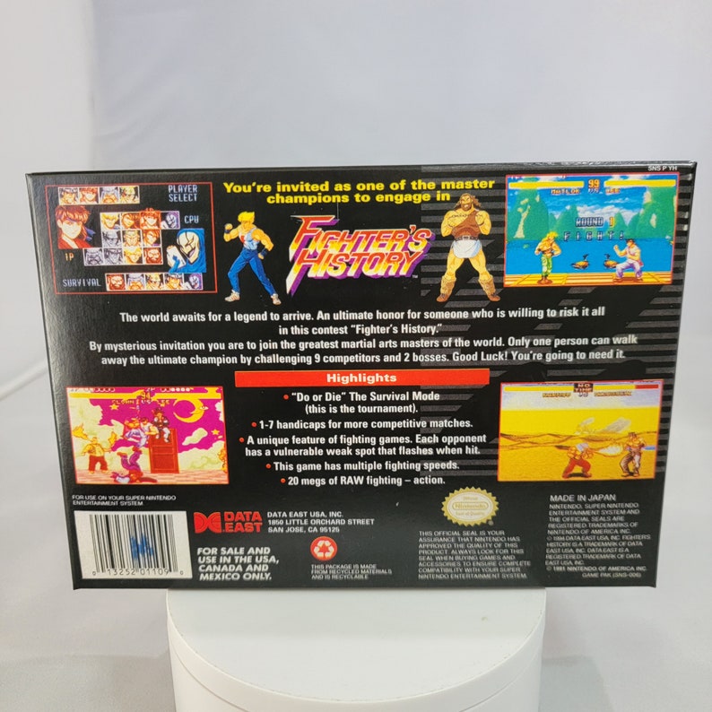Fighter's History | NTSC | Super Nintendo | SNES | En | Reproduction ...