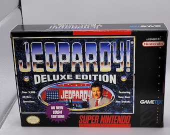 Jeopardy Deluxe Edition for Super Nintendo 1993 - Etsy