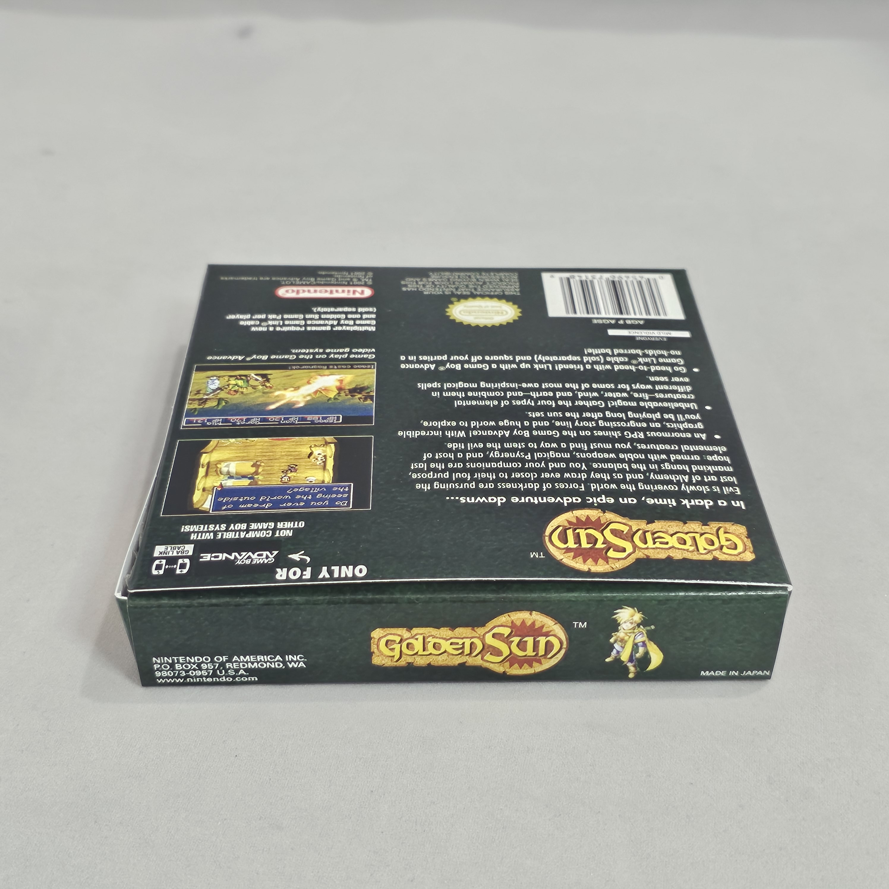 Golden Sun | NTSC | Gameboy Advance | GBA | En | Reproduction Box and ...