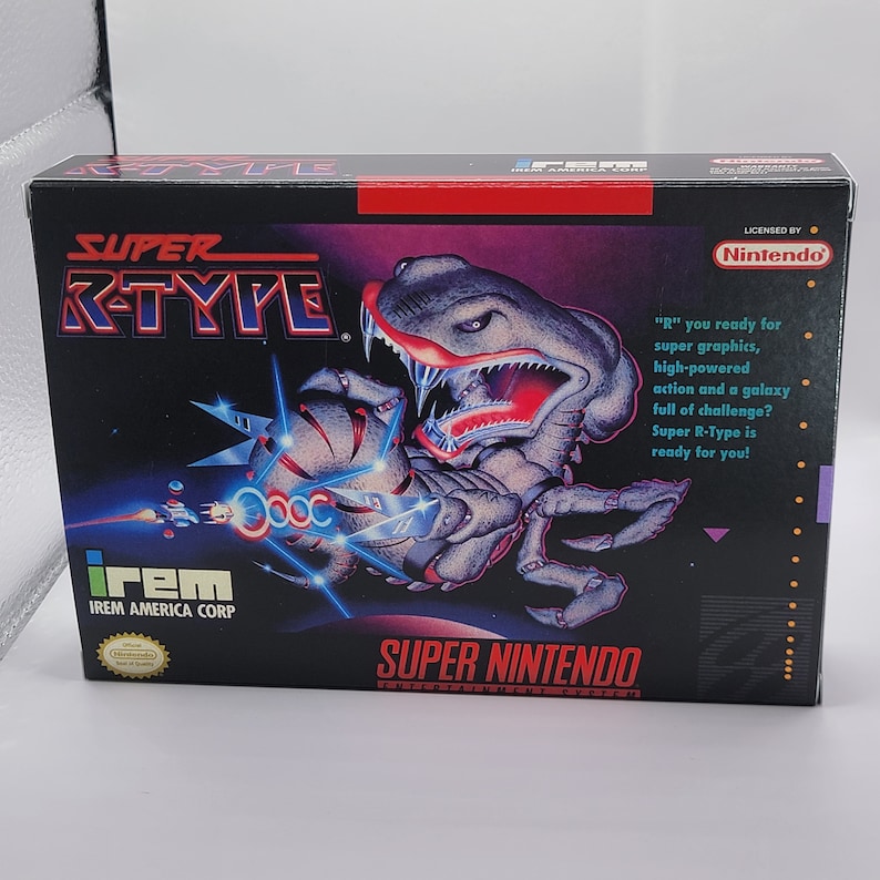 Super R-type | NTSC | Super Nintendo | SNES | En | Reproduction Box and ...