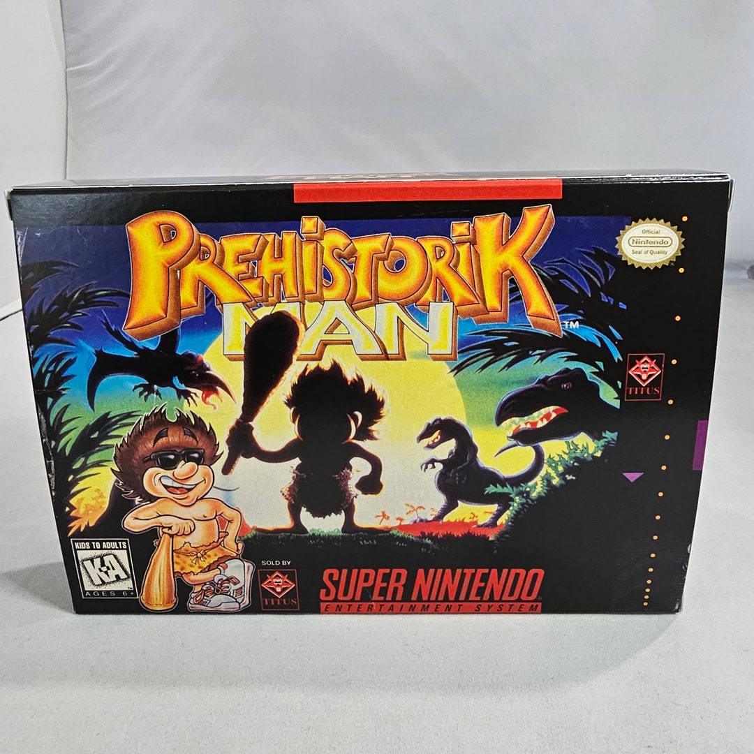 Prehistorik Man | NTSC | Super Nintendo | SNES | En | Reproduction Box ...