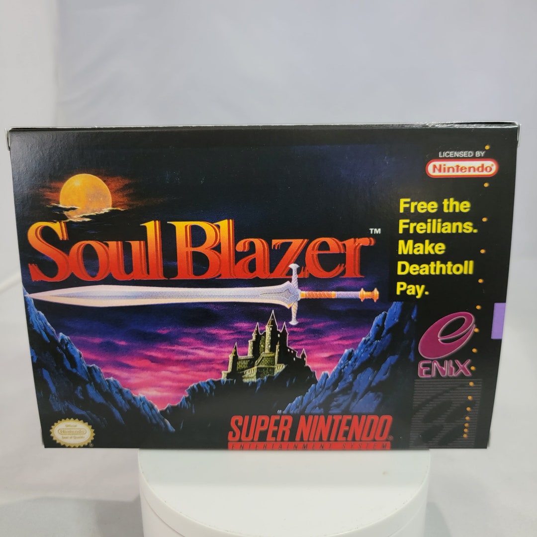 Soul Blazer | NTSC | Super Nintendo | SNES | En | Reproduction Box and ...