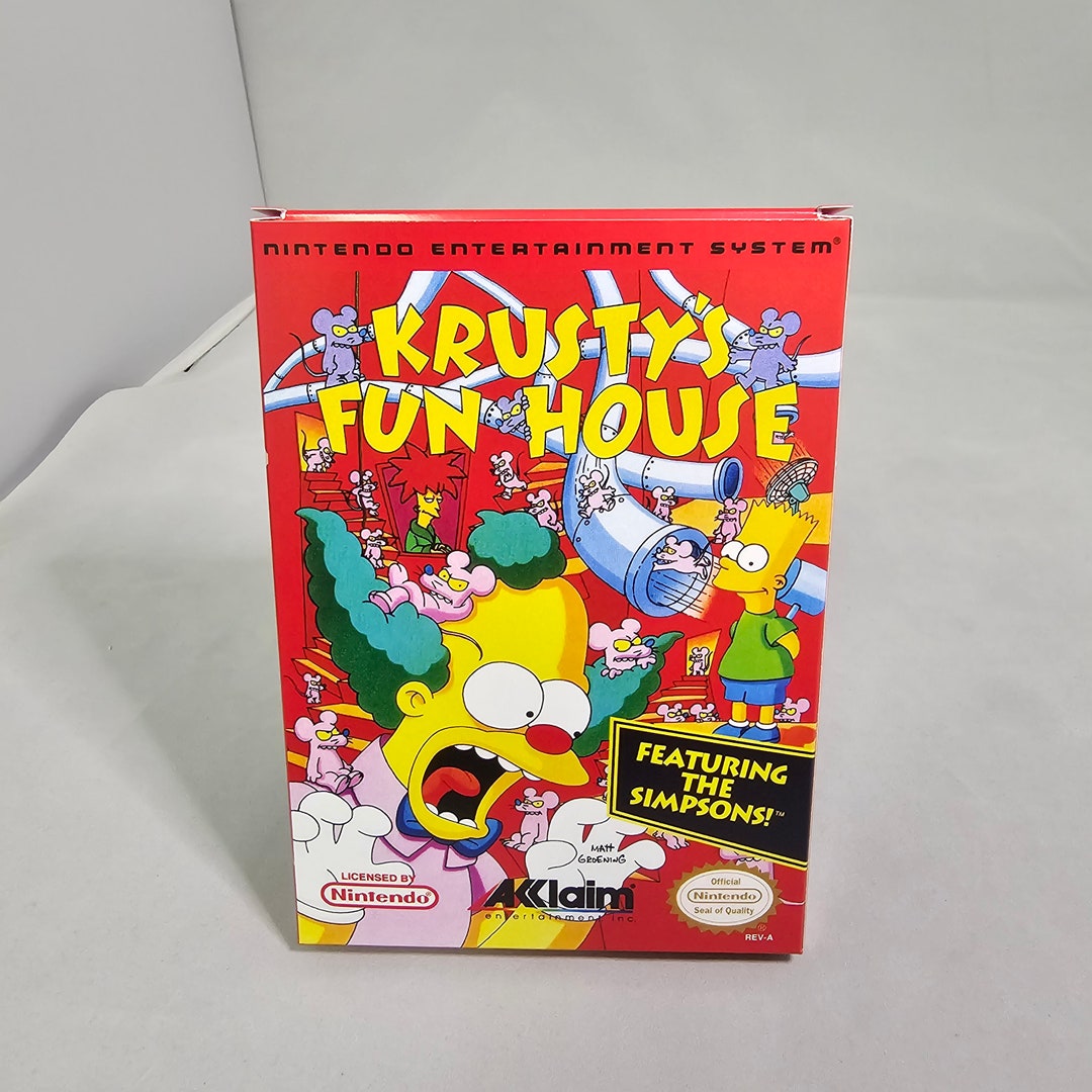 Krusty's Fun House | NTSC | Nintendo | NES | En | Reproduction Box - Etsy