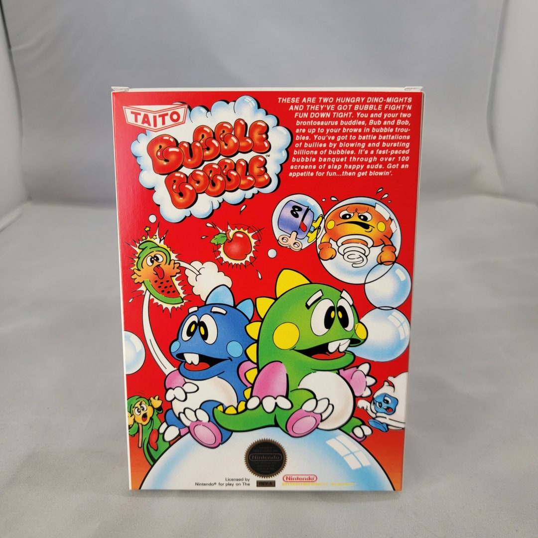 Bubble Bobble | NTSC | Nintendo | NES | En | Reproduction Box - Etsy