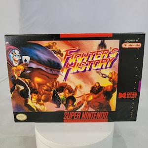 Fighter's History NTSC Super Nintendo SNES En Reproduction Box and ...