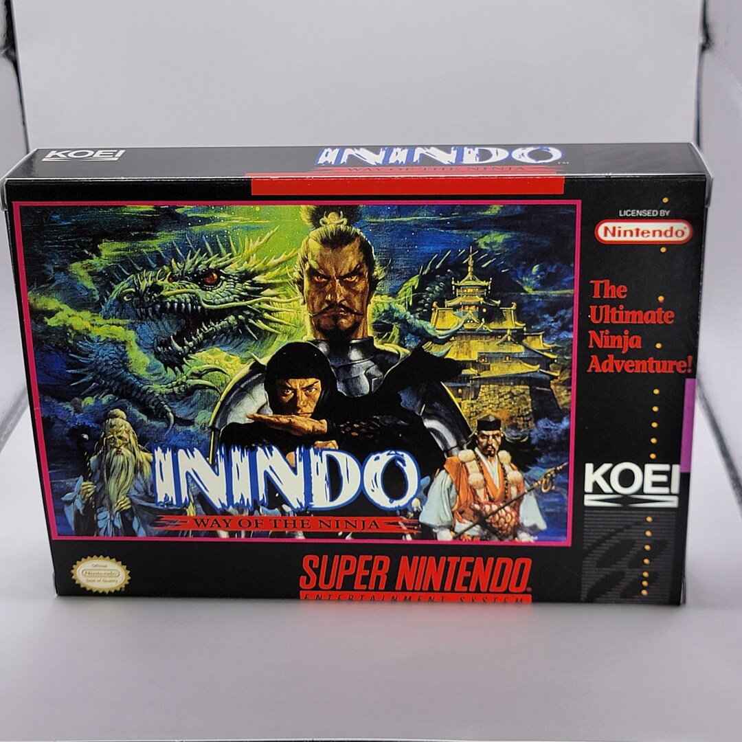 Inindo | NTSC | Super Nintendo | SNES | En | Reproduction Box and Inner ...