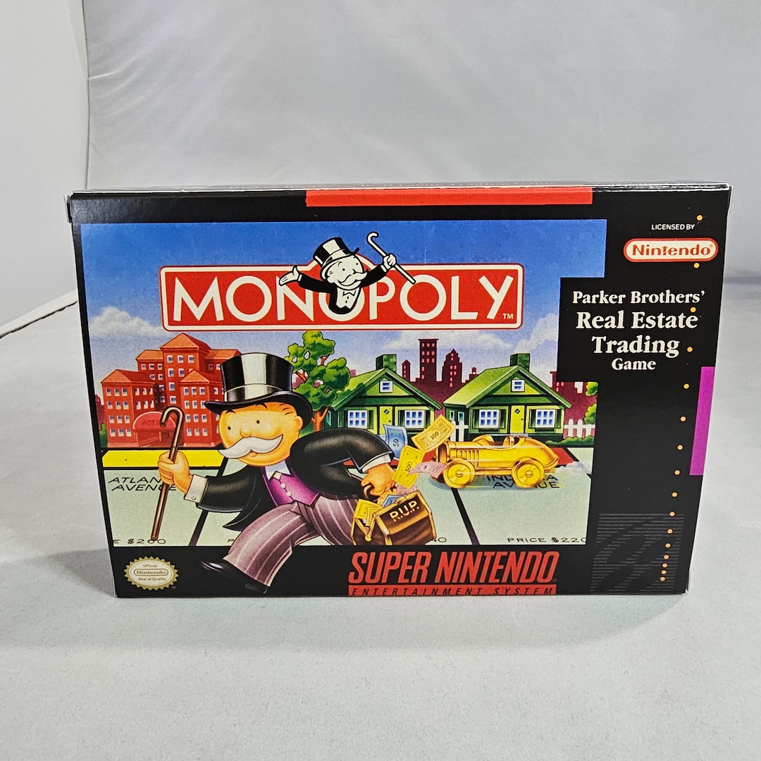 Monopoly | NTSC | Super Nintendo | SNES | En | Reproduction Box and ...