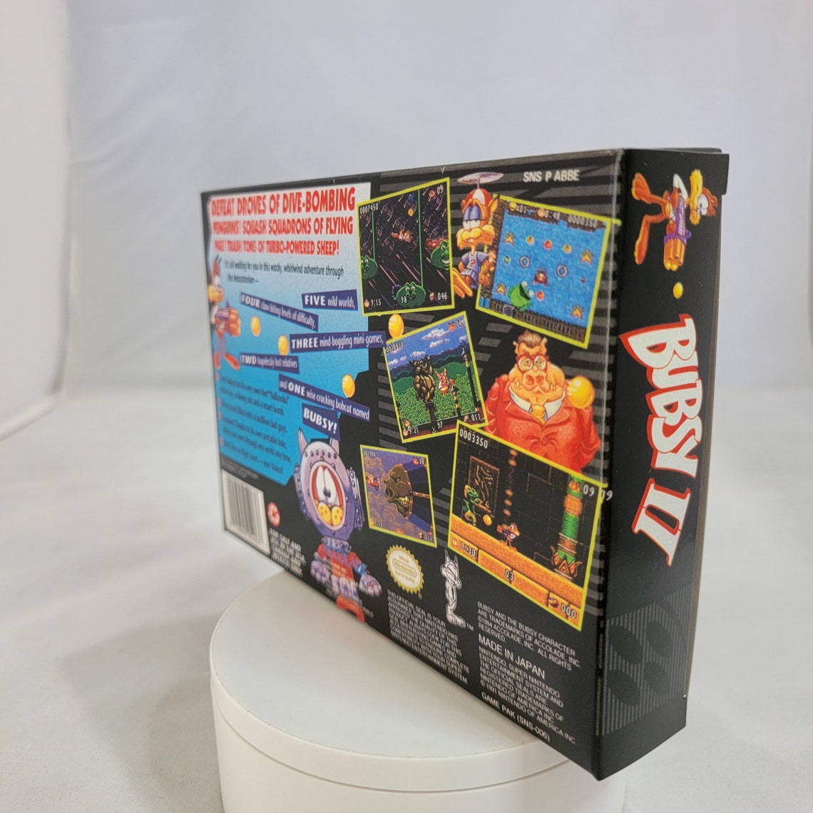 Bubsy 2 NTSC Super Nintendo SNES En Reproduction Box - Etsy
