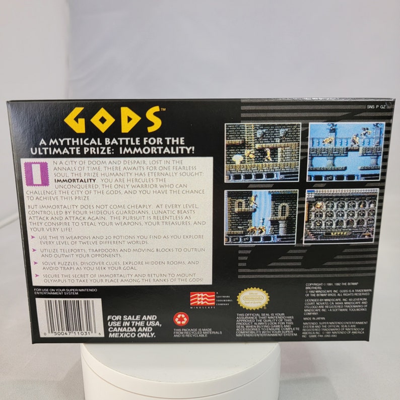 Gods the Bitmap Brothers | NTSC | Super Nintendo | SNES | En ...