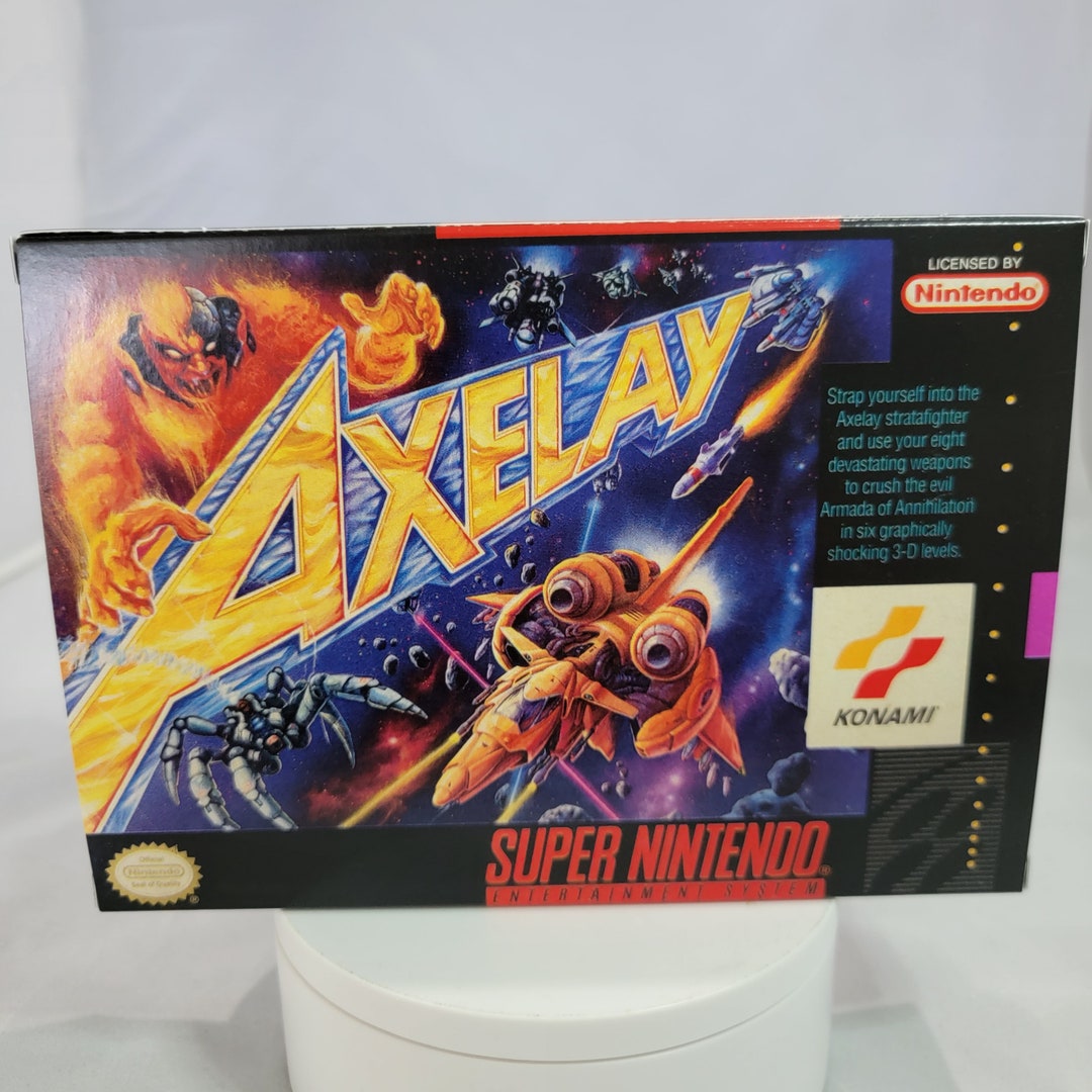 Axelay | NTSC | Super Nintendo | SNES | En | Reproduction Box and Inner ...