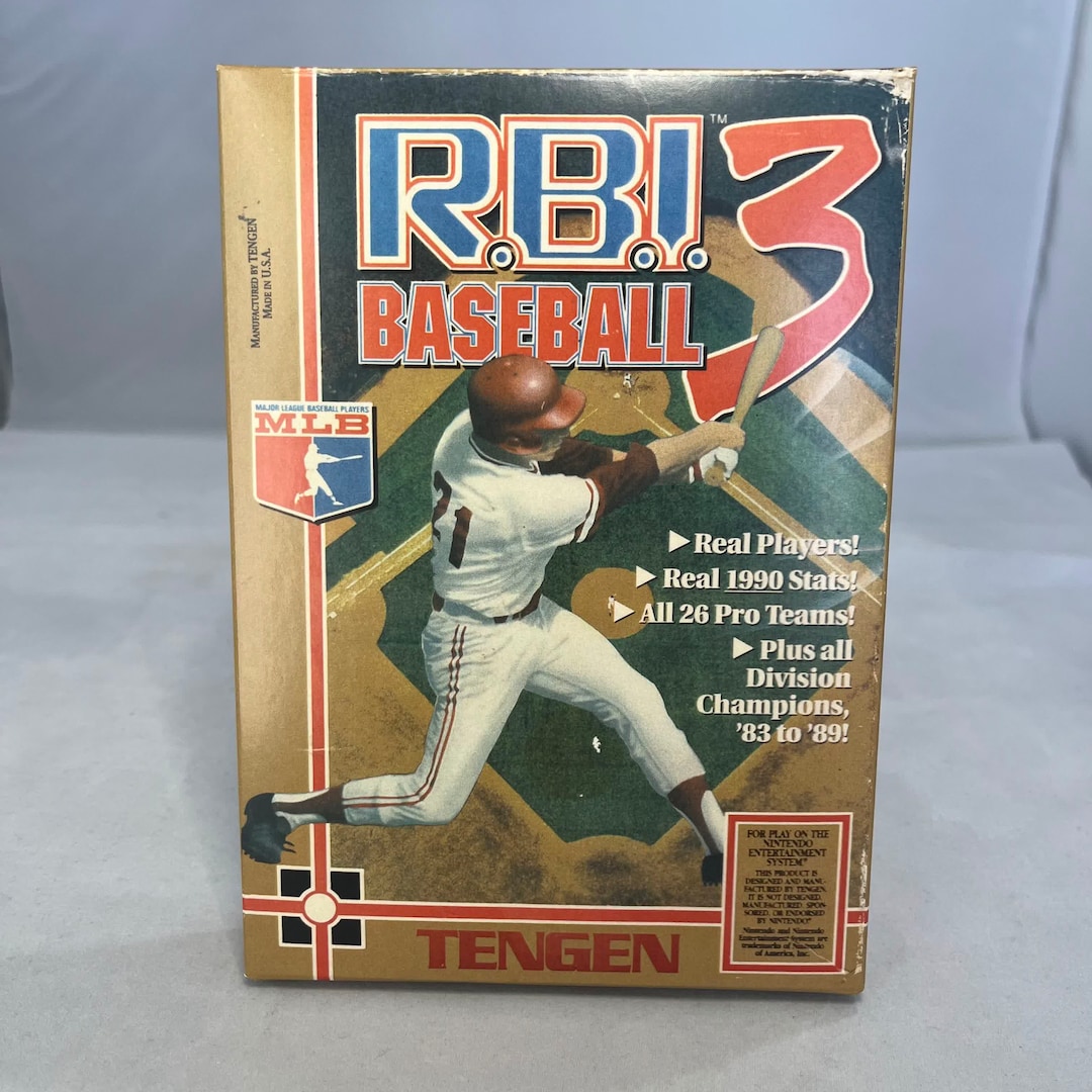 RBI Baseball 3 | NTSC | Nintendo | NES | En | Reproduction Box - Etsy
