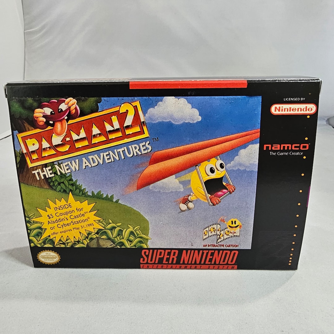 Pac-man 2 | NTSC | Super Nintendo | SNES | En | Reproduction Box and ...