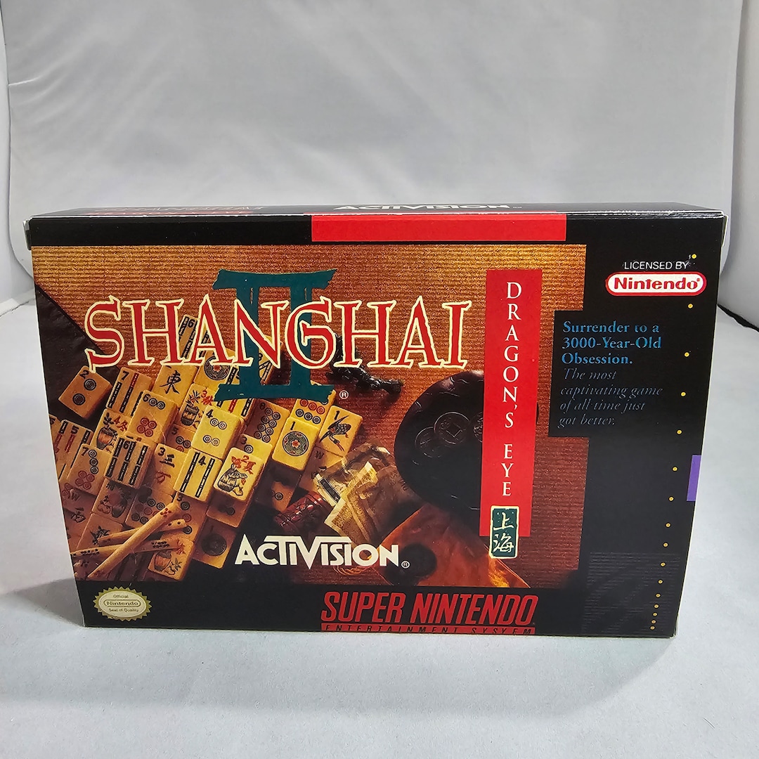 Shanghai II | NTSC | Super Nintendo | SNES | En | Reproduction Box and ...