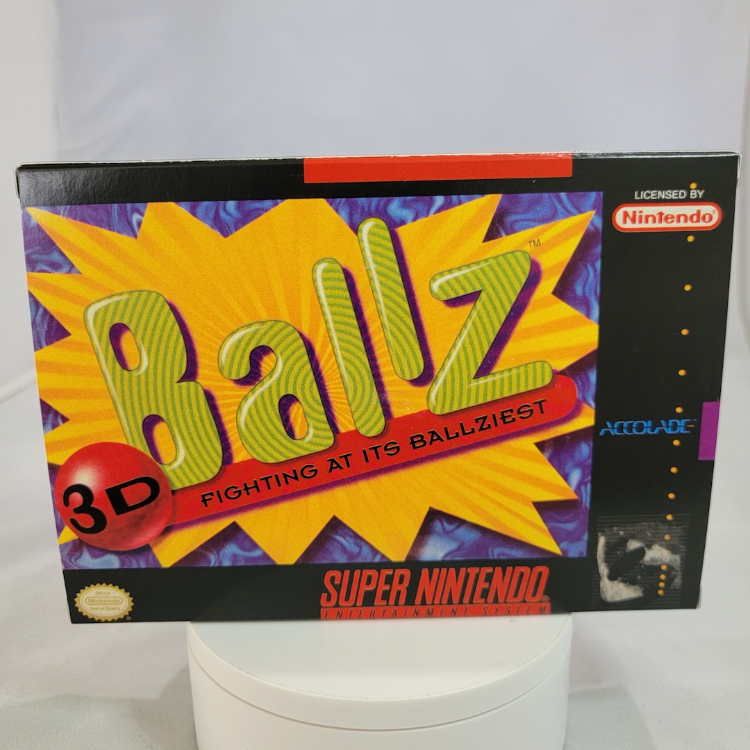 Ballz 3d | NTSC | Super Nintendo | SNES | En | Reproduction Box and ...
