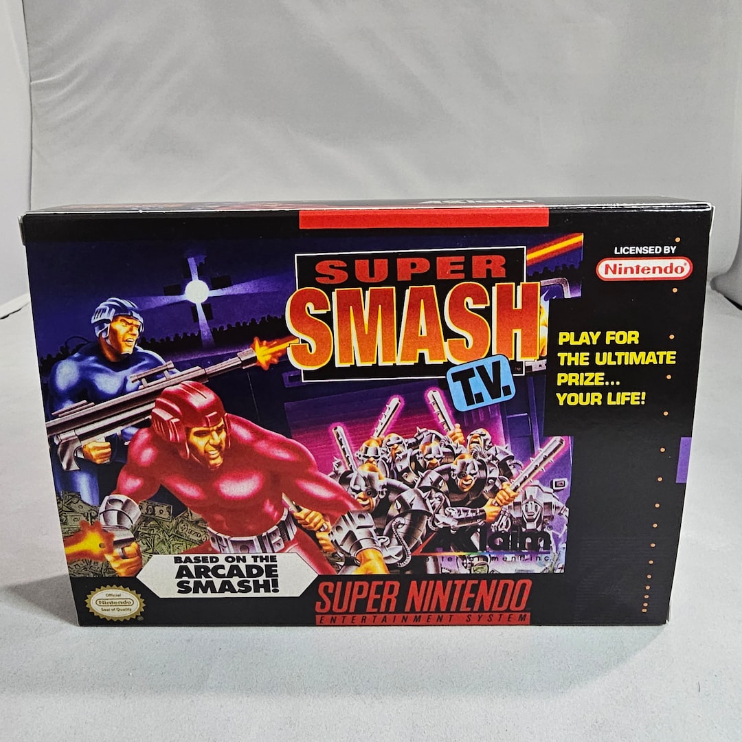 Super Smash TV | NTSC | Super Nintendo | SNES | En | Reproduction Box ...