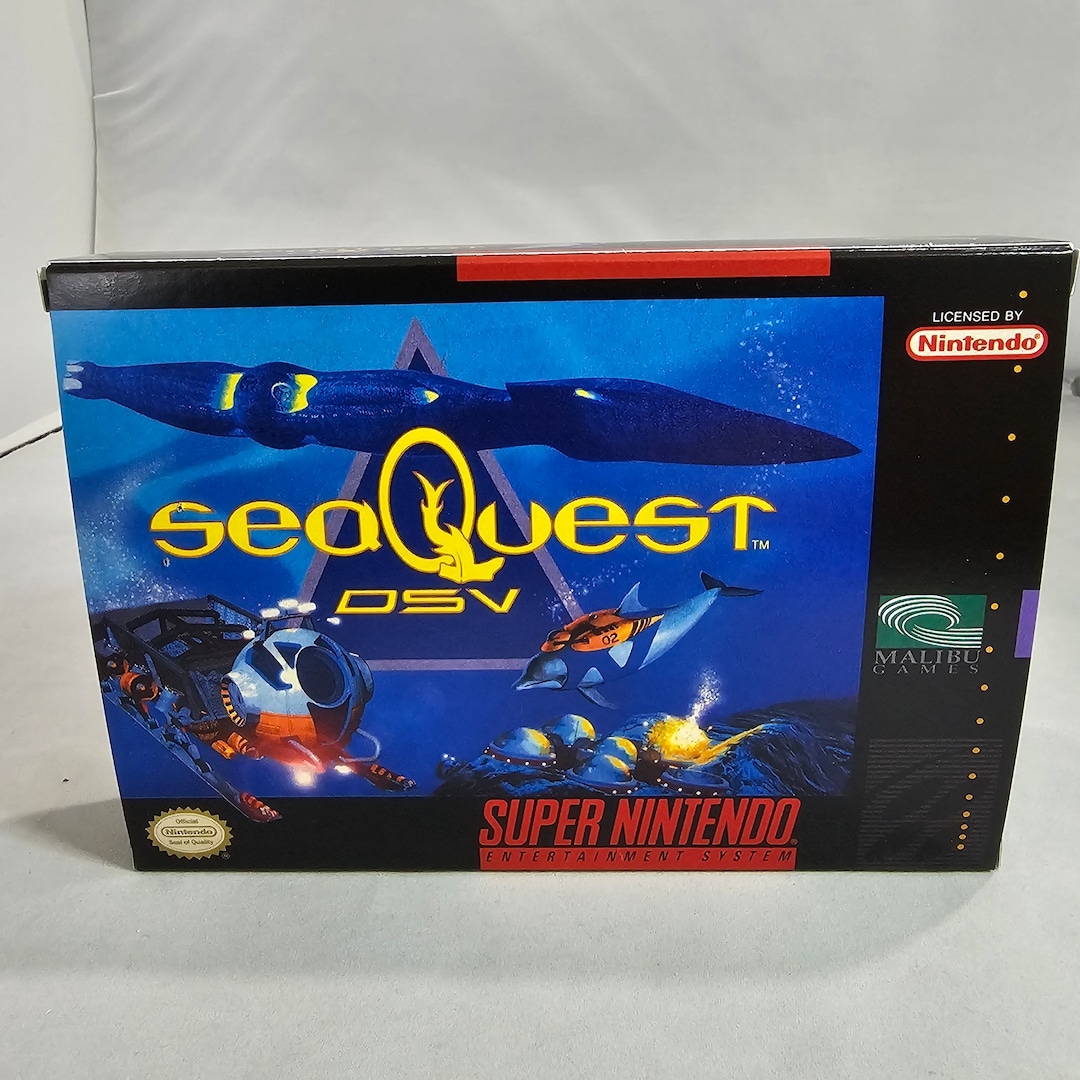 Sea Quest DSV | NTSC | Super Nintendo | SNES | En | Reproduction Box ...