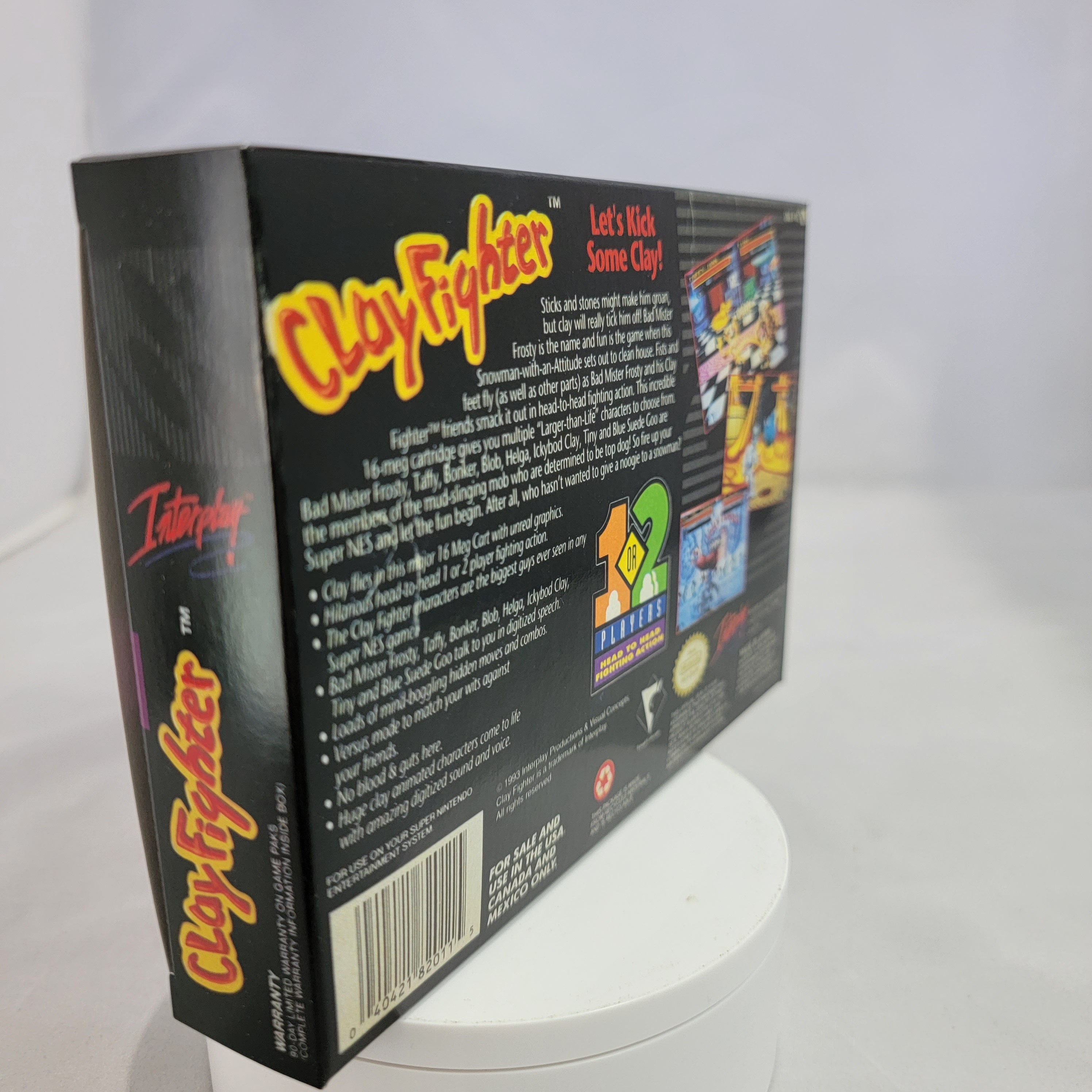 Clay Fighter | NTSC | Super Nintendo | SNES | En | Reproduction Box and ...