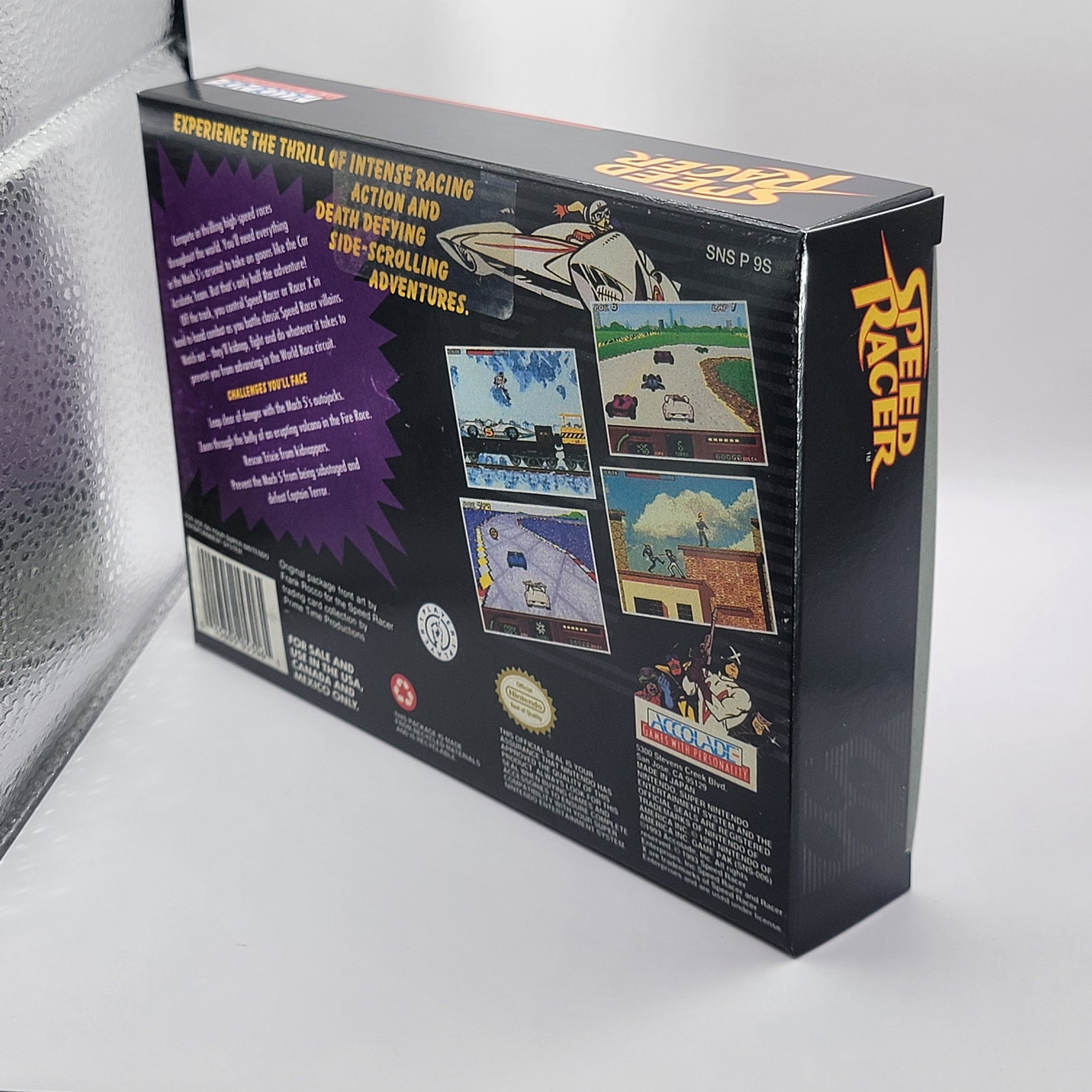 Speed Racer | NTSC | Super Nintendo | SNES | En | Reproduction Box and ...