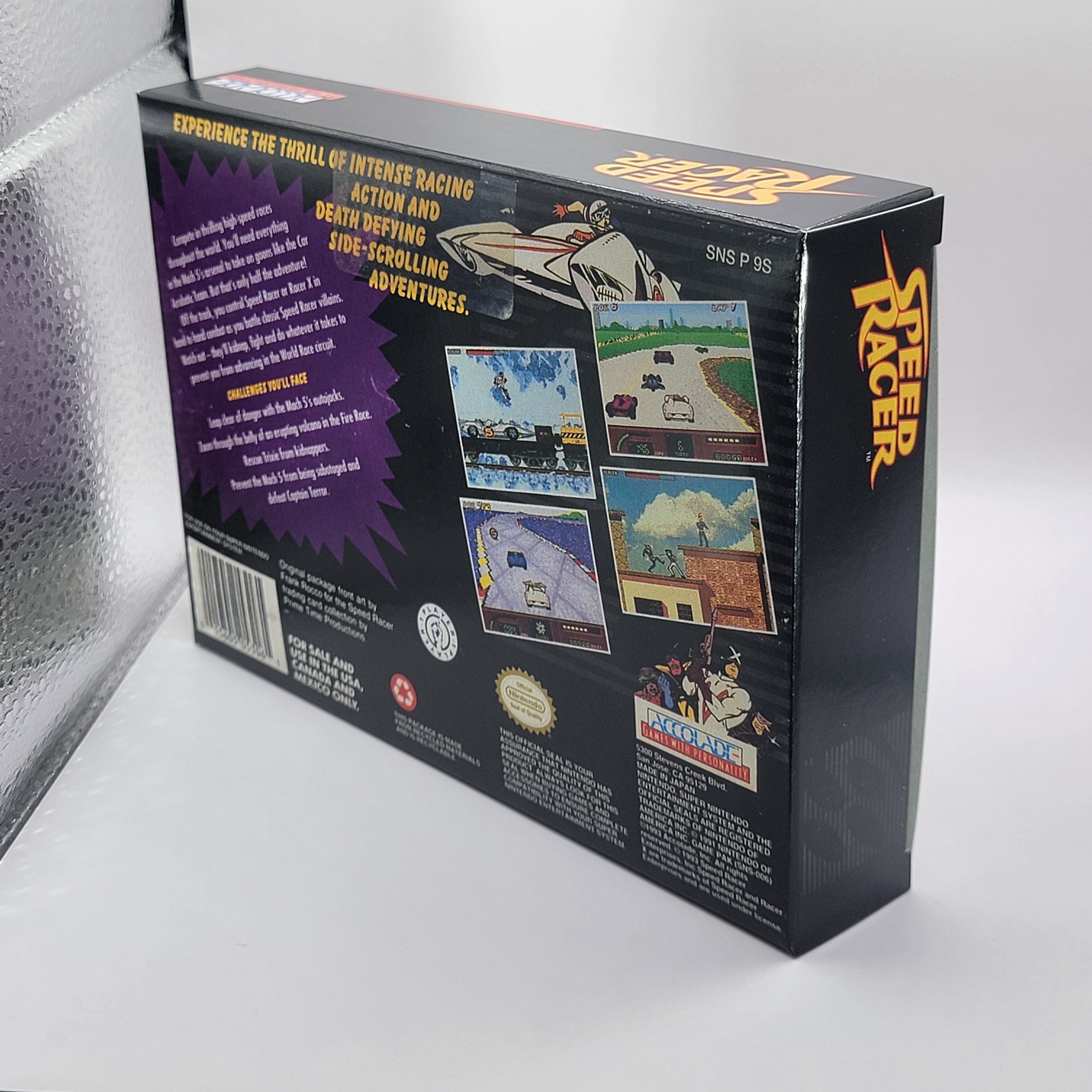 Speed Racer | NTSC | Super Nintendo | SNES | En | Reproduction Box and ...