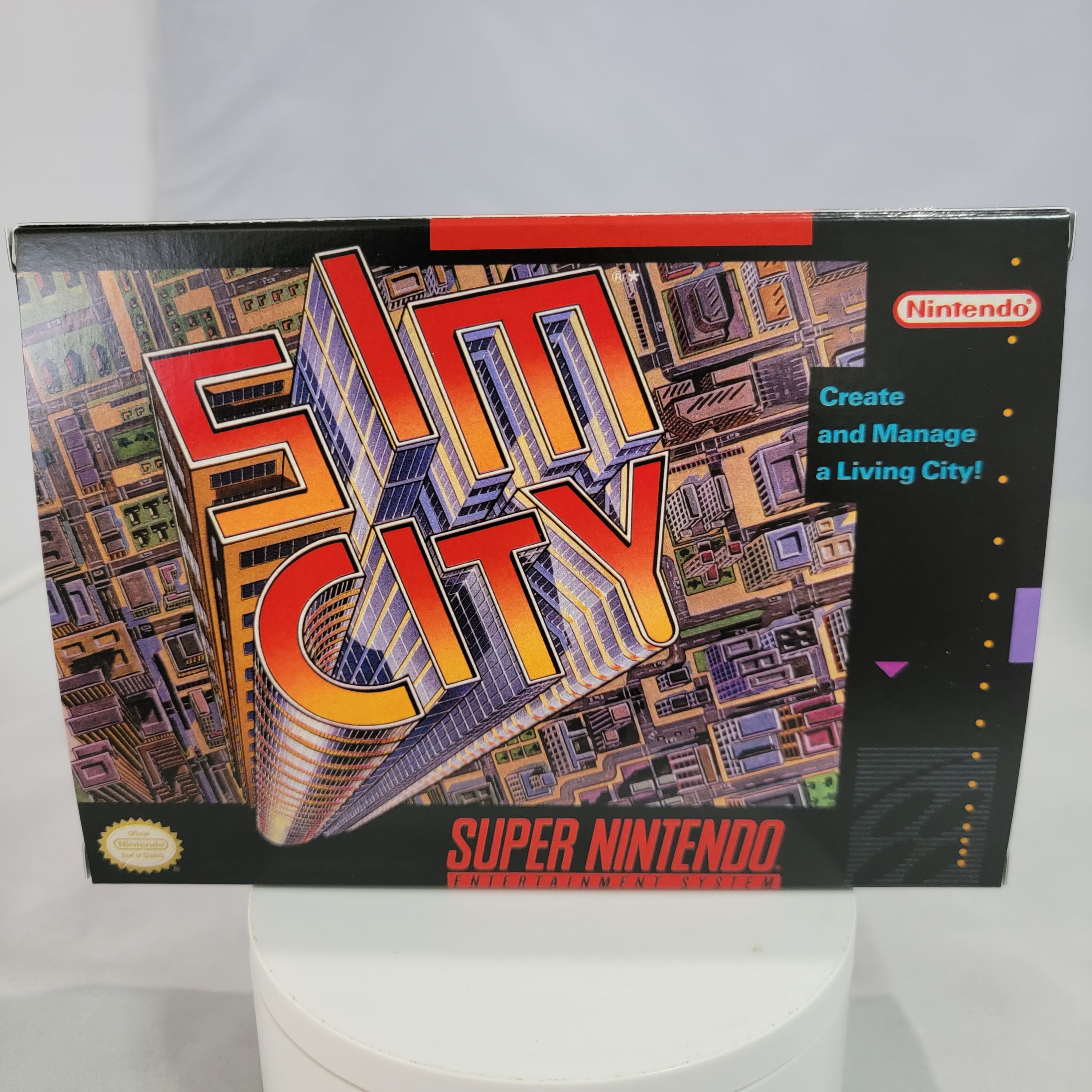 Sim City | NTSC | Super Nintendo | SNES | En | Reproduction Box and ...