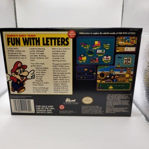 Mario's Early Years Fun With Letters | NTSC | Super Nintendo | SNES ...
