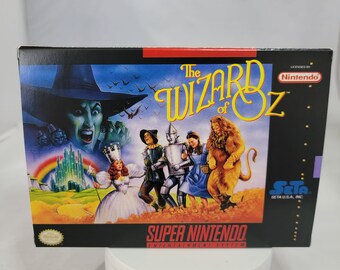 The Wizard of Oz NTSC Super Nintendo SNES En Reproduction Box and Inner Tray Etsy