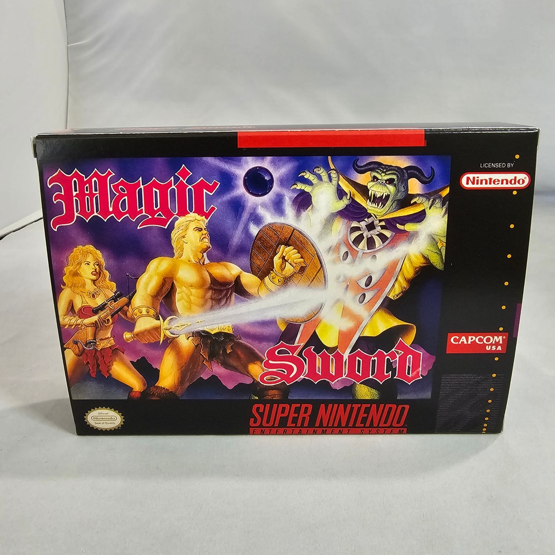 Magic Sword | NTSC | Super Nintendo | SNES | En | Reproduction Box and ...