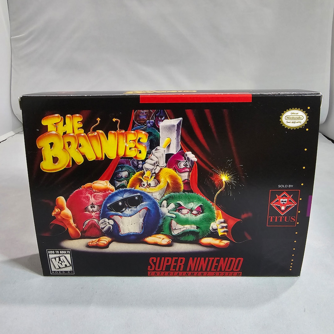 The Brainies | NTSC | Super Nintendo | SNES | En | Reproduction Box and Inner Tray - Etsy