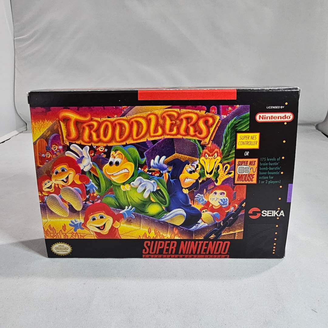 Troddlers | NTSC | Super Nintendo | SNES | En | Reproduction Box and ...