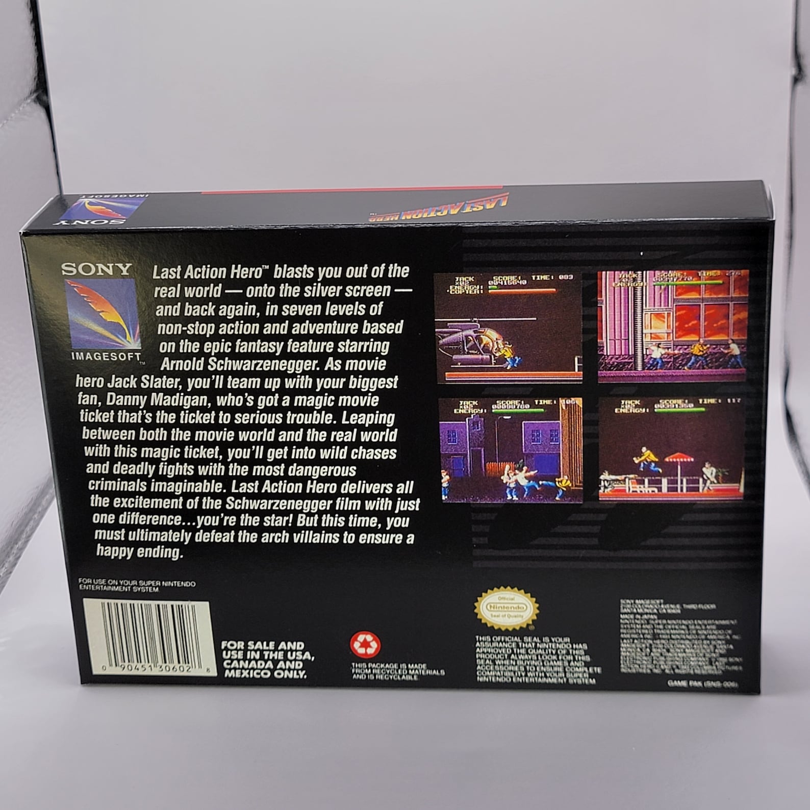 Last Action Hero | NTSC | Super Nintendo | SNES | En | Reproduction Box ...