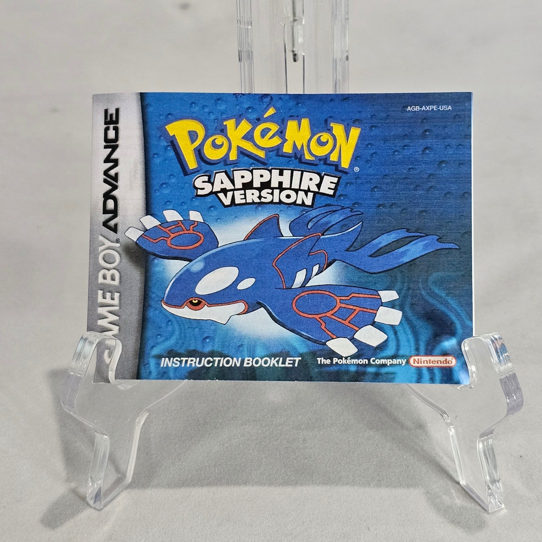 Pokemon Sapphire | NTSC | Gameboy Advance | GBA | En | User Instruction ...